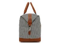 China Ladies Sports Activity Canvas Striped Duffle Bag for sale