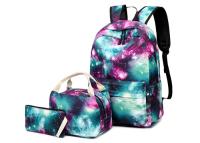 China Canvas Plenty Capacity Galaxy School Backpack 11.8*5.9*17.3 In For Boys Girls for sale