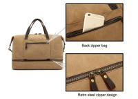 China Businessman Genuine Leather Carry On Duffel Bags Shockproof Customized Logo for sale