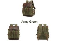 China Fits 14 Inch Laptop Canvas Rucksack Casual Daypack for sale