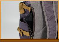 China Soekidy Mens Waxed Canvas Carry On Travel Bag Genuine Leather Backpack for sale