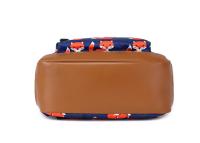 China Cute Fox Prints Front Pocket Children School Bag for sale