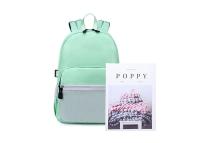 China SOEKIDY Green Daily Travel Waterproof School Backpack 30*15*43cm Customized Logo for sale