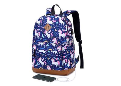 China Animal Prints USB Charge Port Children School Bag for sale