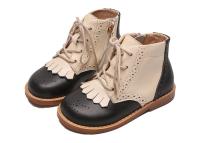 China Lace Up Fashion Side Zipper Kids Oxford Boots for sale