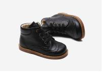 China Rubber Sole Real Leather Children Boots Waterproof Toddler Girls Boys Leather Kids Shoes for sale
