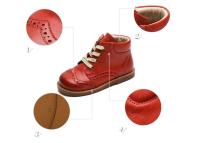 China Wear Resistant Rubber Outsole Girls Leather Boots Warm Winter Toddler Kids Boots for sale