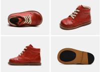 China Wear Resistant Rubber Outsole Girls Leather Boots Warm Winter Toddler Kids Boots for sale