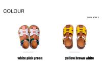China Velcro Genuine Leather Toddler Sandals US 6-12.5 Wear Resistant Rubber Outsole for sale