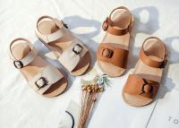 China Magic Tape Cowhide Children Shoes Sandals for sale