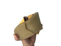 China Yellow Soft Kids Slippers Sandals Mirrored Cowhide Leather Closed Toe Sandals for sale