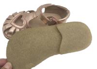 China Soft Kids Shoes Gold Summer Sandals With Close Toe For Baby Girls for sale