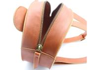 China Cowhide Lining Kids Leather Backpack Zipper Closure CE CPC Certification for sale