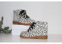 China Children's Leopard Pattern Real Leather Martin Boots 16.3cm - 17.8cm Size Optional for sale