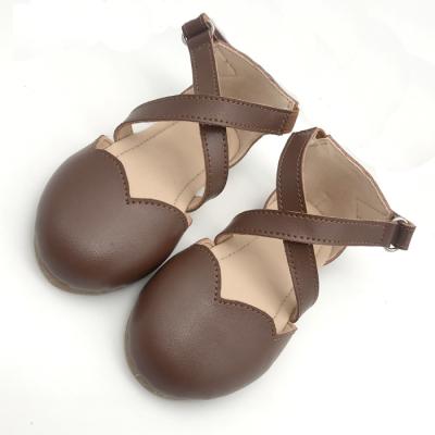 China Round Toe Cowhide Leather Toddler Dress Shoes 8 Years Old for sale