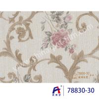 China 0.12mm PVC Decorative Film Red Flowers Pattern Furniture Coating 126cm Width for sale