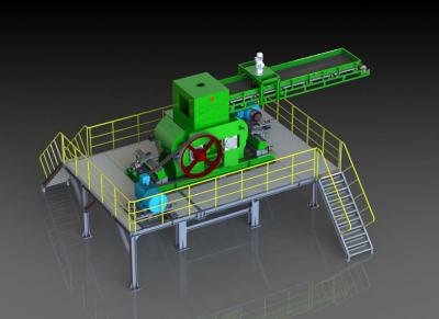 China Automatic Steel Fine Roller Crusher Machine 800-1400mm Roller Size 30-120 t/h Capacity for Minerals Processing for sale