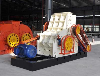 China Twin Rotor Hammer Crusher 90-150 t/h Capacity with 160+160 Kw Power for Clay Brick Materials Processing for sale