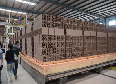 China Natural Gas Firing System for Clay Brick Tunnel Kiln 110.8m x 4.3m for sale