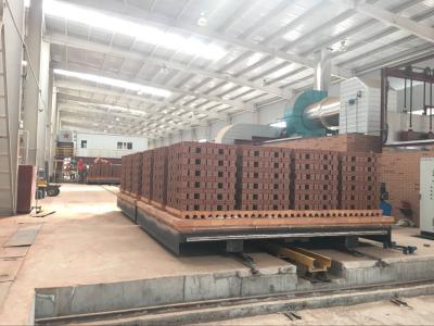 China Clay Brick Tunnel Kiln 53hr Firing Cycle 96% Yield Multi-Fuel Firing Capability for sale