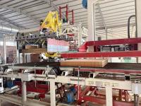 China Clay production line automatic unloading systems for fired bricks and packaging systems after unoading by robots for sale