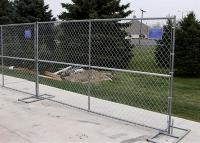 China Galvanized 42mm Portable Fencing Panels Chain Link Temporary Fence For Rental House for sale