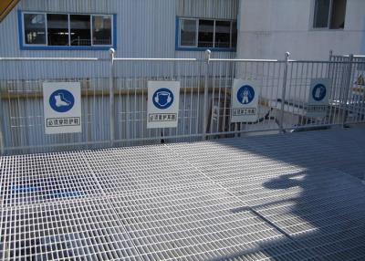 China Ocean Petroleum Platform Galvanised Floor Grating 6mm Thick Pressure Locked for sale
