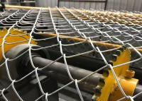 China ODM Smooth Surface Diamond Chain Link Fence 5x5 Inch PVC Coated for sale