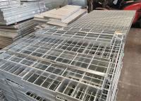 China SGS Industrial Serrated Carbon Steel Bar Grating Hot Dip Galvanized for sale