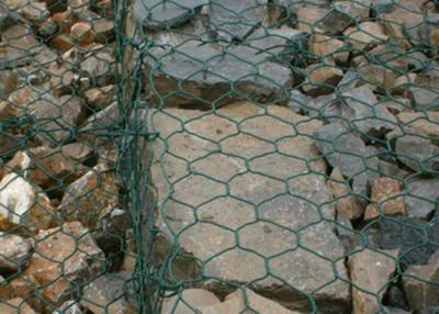 China Hot Dip Galvanized PVC Coated Gabion Wire Mesh For Rock Walls for sale