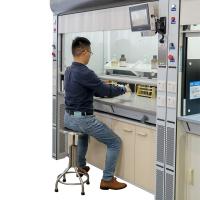 China Multi Layer Solid Wood Chemical Lab Fume Cupboard With Explosion Proof Firep for sale