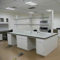 China Chemistry Physical PP Metal Wooden Island Lab Bench for Hospital School for sale