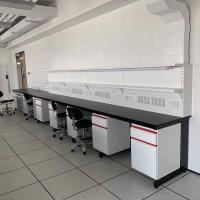 China Chemistry Physical PP Metal Wooden Island Lab Bench for Hospital School for sale