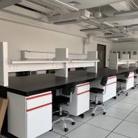 China Chemistry Physical PP Metal Wooden Island Lab Bench for Hospital School for sale