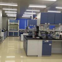 China Physical PP Metal Wooden Central Lab Bench with Reagent Shelves for sale
