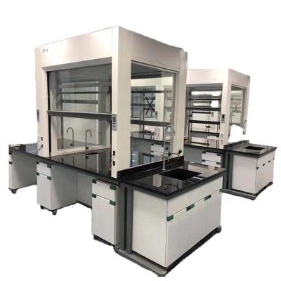 China Chemistry Physical PP Metal Wooden Sink Central Side Lab Bench For Hospital School for sale