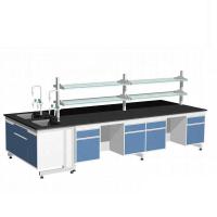 China Chemistry Physical PP Metal Wooden Sink Central Side Lab Bench For Hospital School for sale
