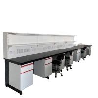 China Chemistry Physical PP Metal Wooden Sink Central Side Lab Bench For Hospital School for sale