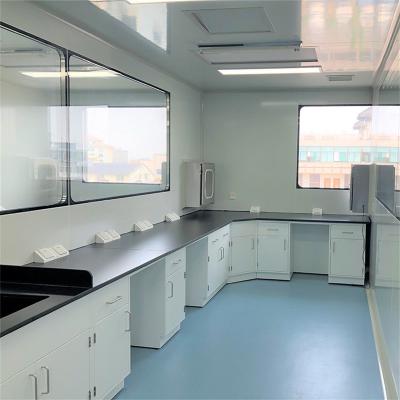 China Laboratory Steel Wooden Wall Bench Side Bench Chemical Resistance for School for sale