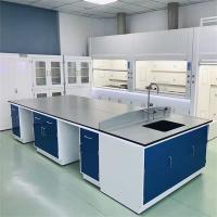 China Laboratory Steel Wooden Wall Bench Side Bench Chemical Resistance for School for sale