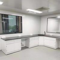 China Laboratory Steel Wooden Wall Bench Side Bench Chemical Resistance for School for sale