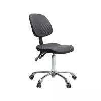 China Conductive Leather Cleanroom PU Swivel Anti Static Laboratory Stool Adjustable for sale