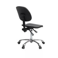 China Conductive Leather Cleanroom PU Swivel Anti Static Laboratory Stool Adjustable for sale