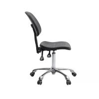 China Conductive Leather Cleanroom PU Swivel Anti Static Laboratory Stool Adjustable for sale