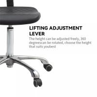 China Conductive Leather Cleanroom PU Swivel Anti Static Laboratory Stool Adjustable for sale