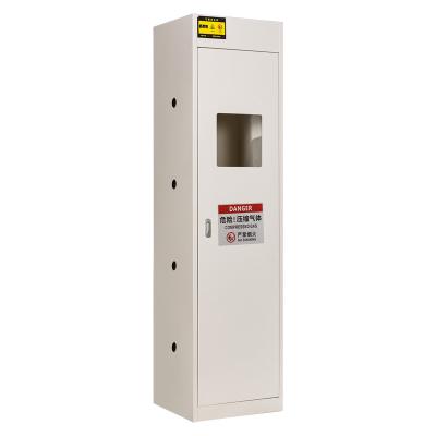 China Single Cylinder Fireproof Explosion Proof Steel Gas Cylinder Cabinet With Exhaust Vent for sale
