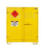 China Stainless Steel Combustible Oil Drum Storage Cabinet Flammable Vertical Double Door for sale