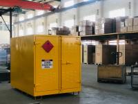 China Stainless Steel Combustible Oil Drum Storage Cabinet Flammable Vertical Double Door for sale