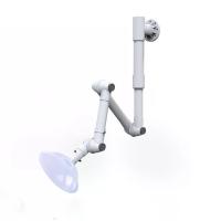 China PP Stainless Steel Retractable Fume Exhaust Extraction Arm Wall Mounted for sale