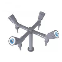 China PP PVDF PPR Quadruple Outlet Lab Faucet Chemical Resistant CE Certified for sale